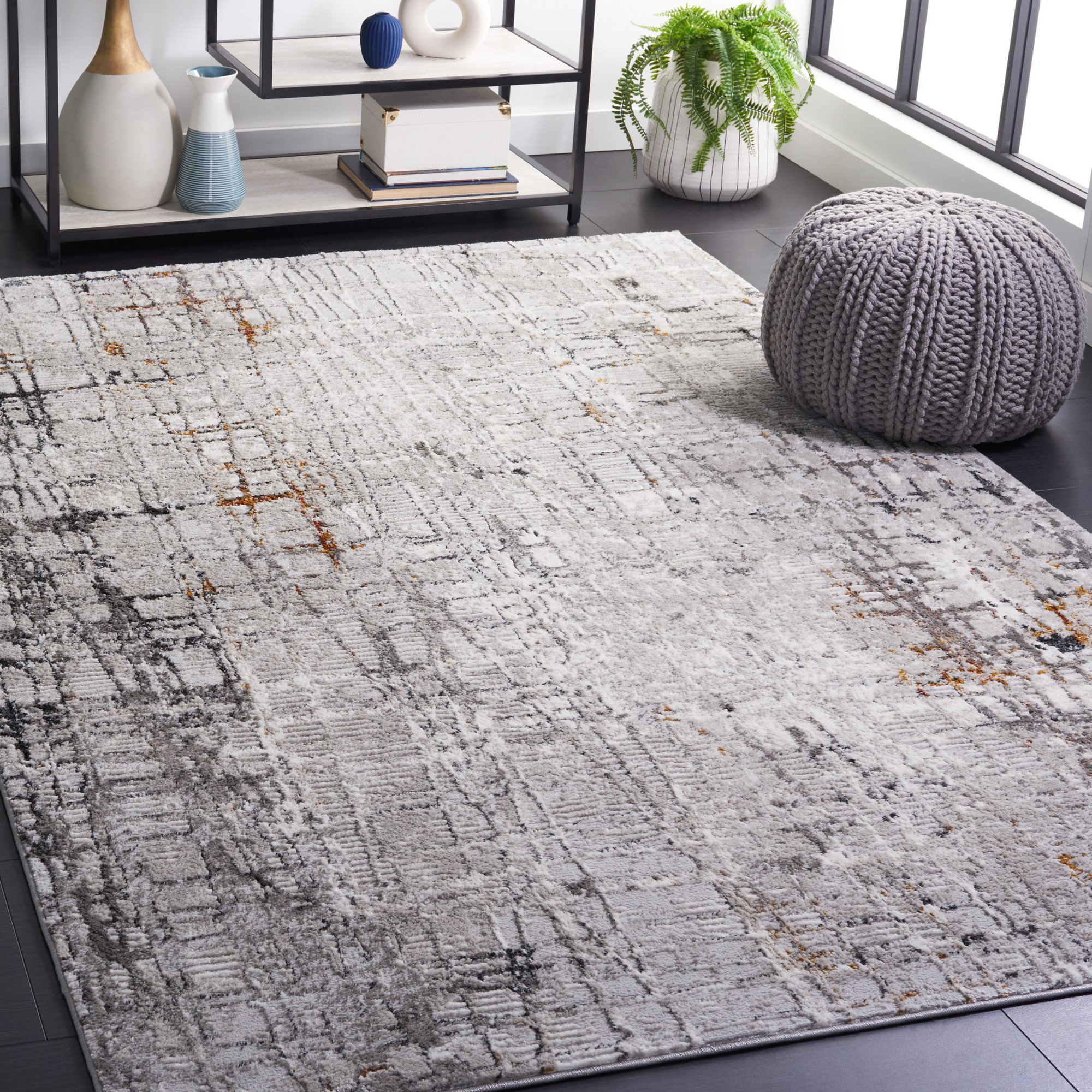 17 Stories Milstein 500 Performance Geometric Rug | Wayfair