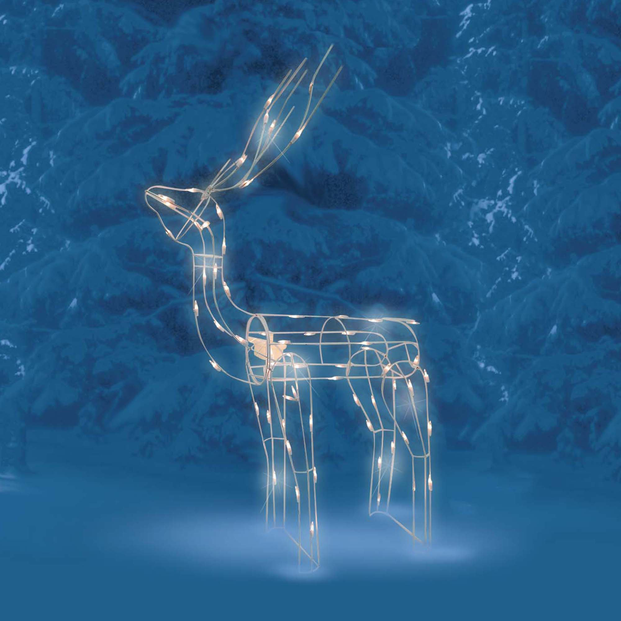 The Holiday Aisle® Animated Standing Buck Deer Lighted Display | Wayfair