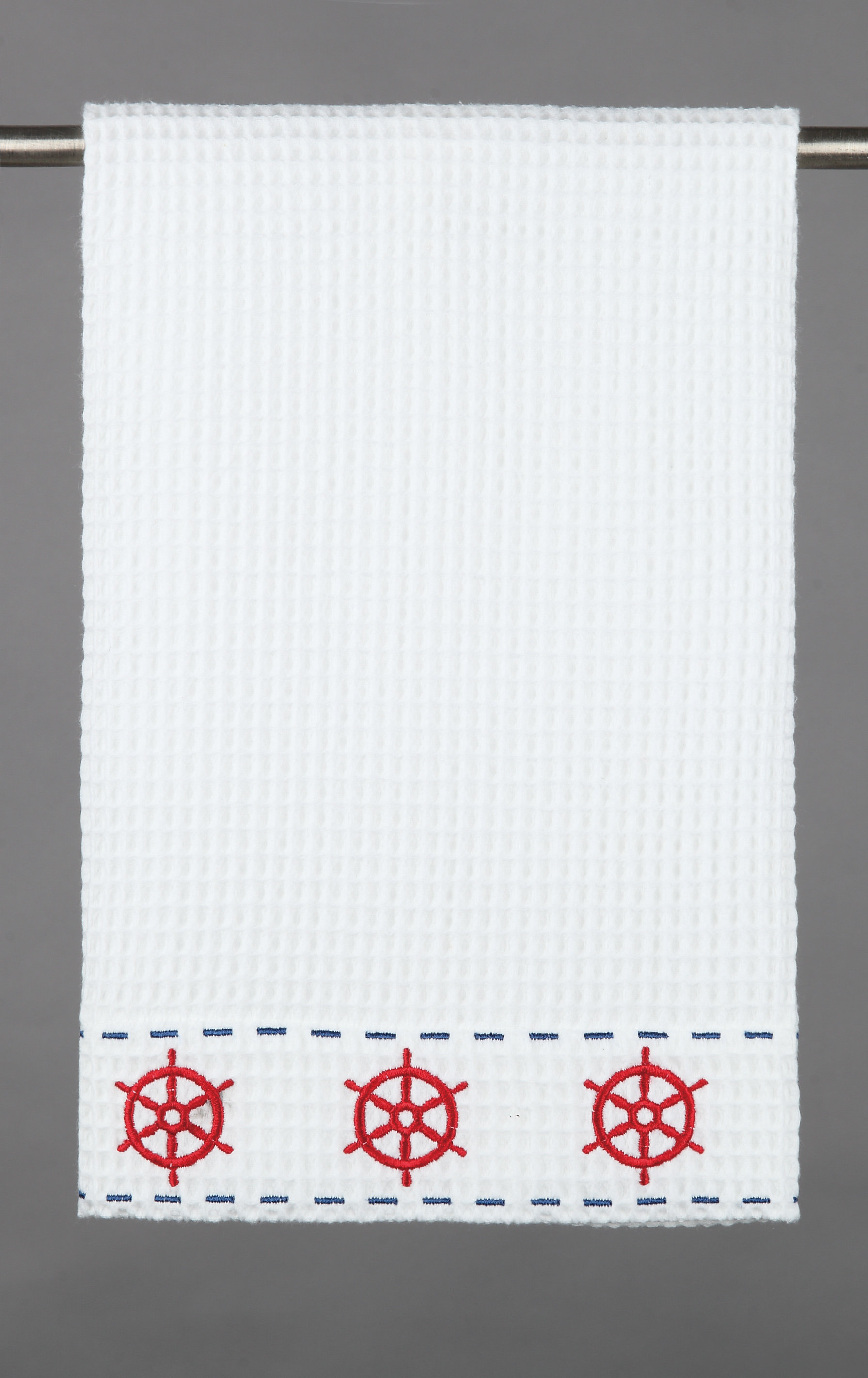 Breakwater Bay Wheel Trio Waffle Weave Embroidered Kitchen Towel | Wayfair