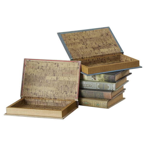 Three Posts™ 6 Piece Wood Book Box Set & Reviews | Wayfair
