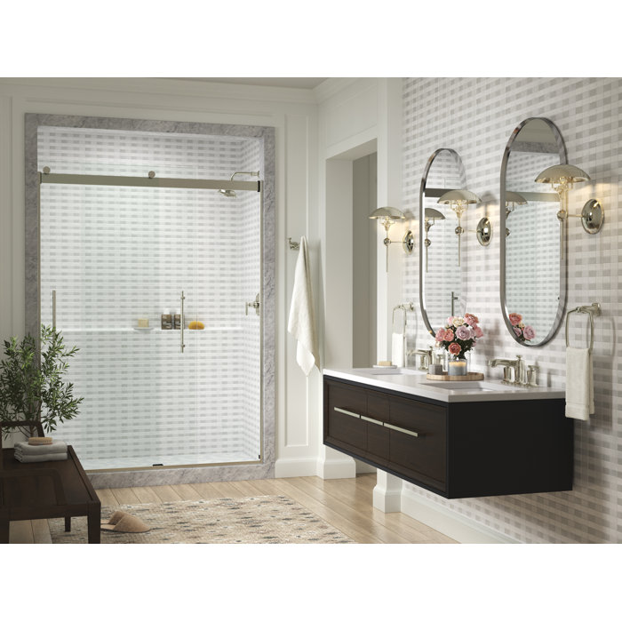 Kohler Levity Plus Less Sliding Shower Door, 81-5/8" H x 56-5/8 - 59-5/ ...