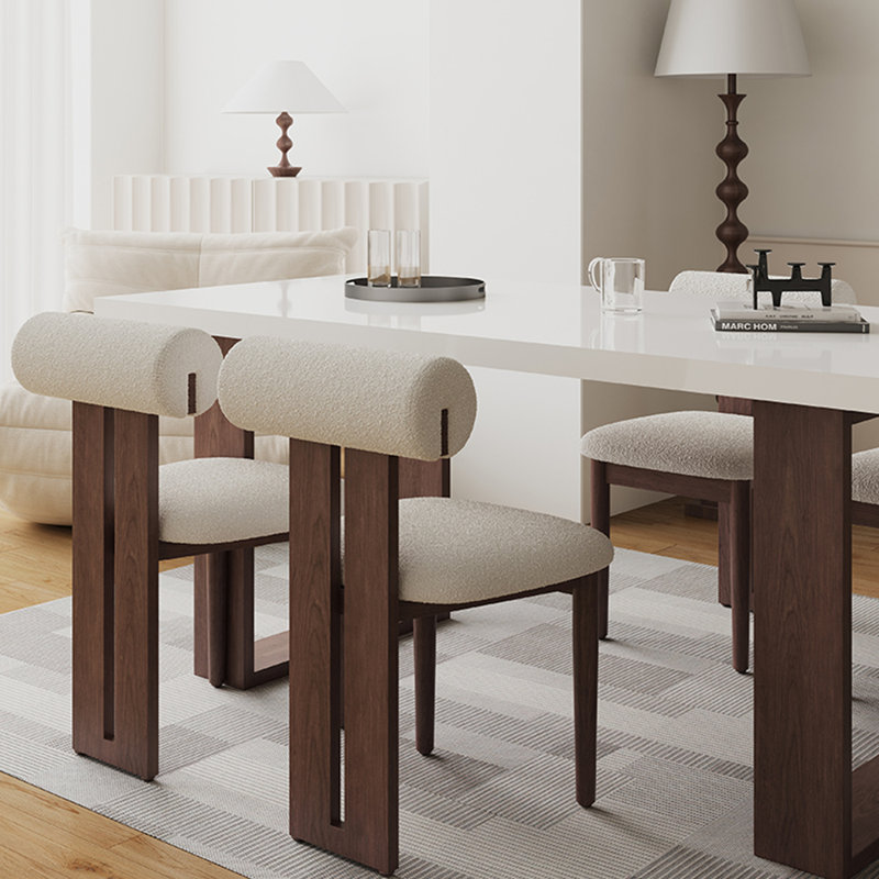 Elamer Rectangular modern simple dining table sets | Wayfair