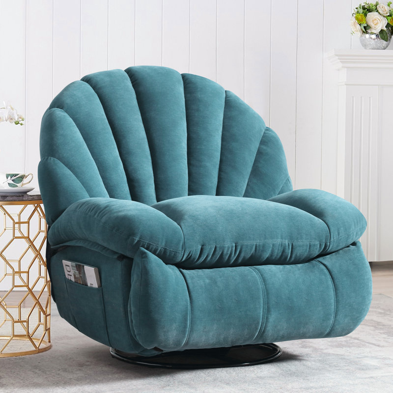 Latitude Run® Wide Modern Style Accent Swivel And Rocker Recliner Chair ...