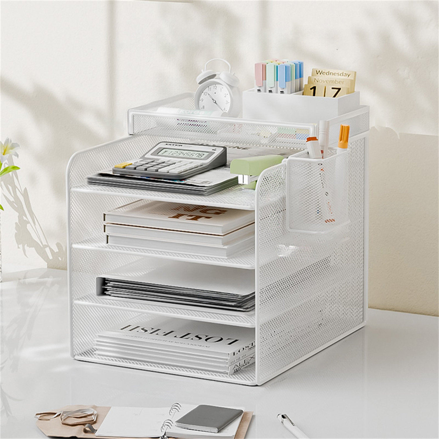 Hokku Designs Marjie Metal Stackable Desk Organizer | Wayfair