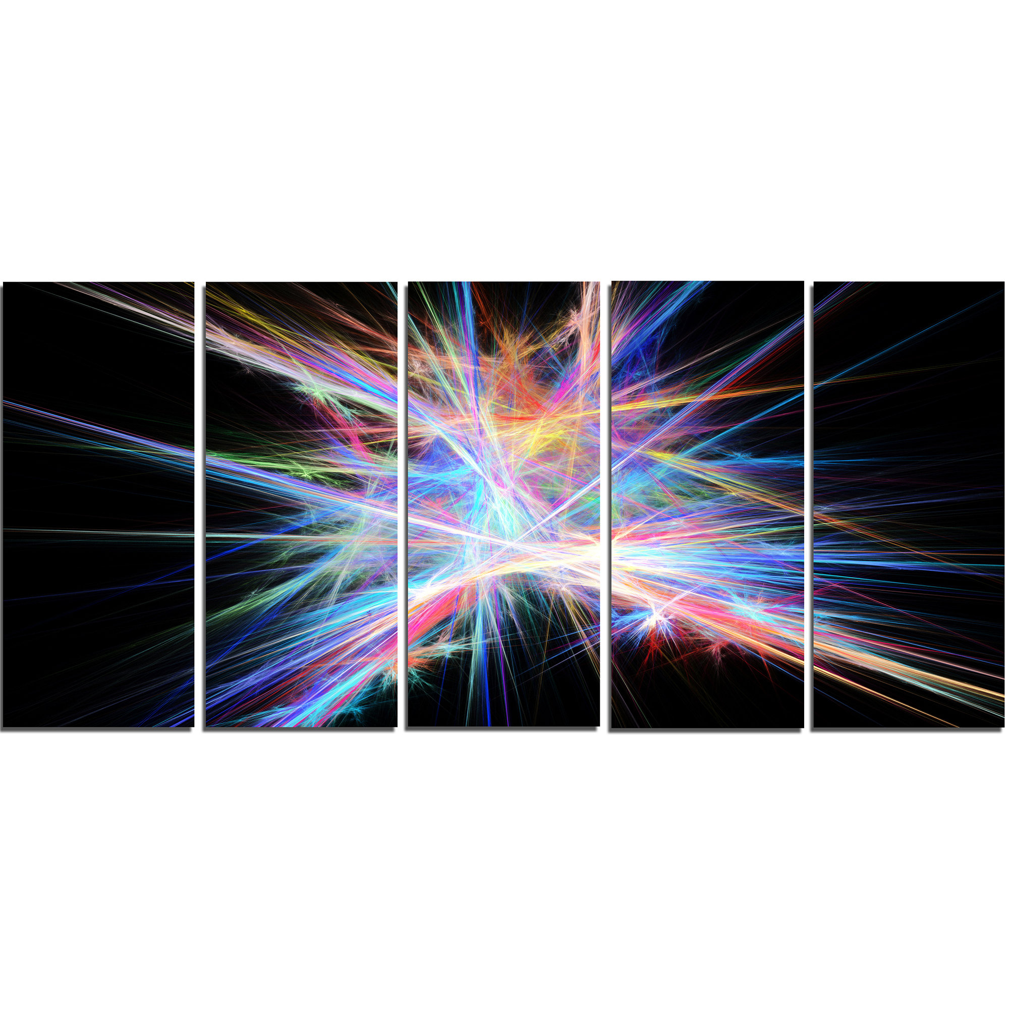 Design Art 'Light Blue Spectrum of Light' Graphic Art Print Multi-Piece ...