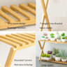 Breakwater Bay Bamboo Cross Plant Stand – 2-Tier Foldable Flower Pot ...
