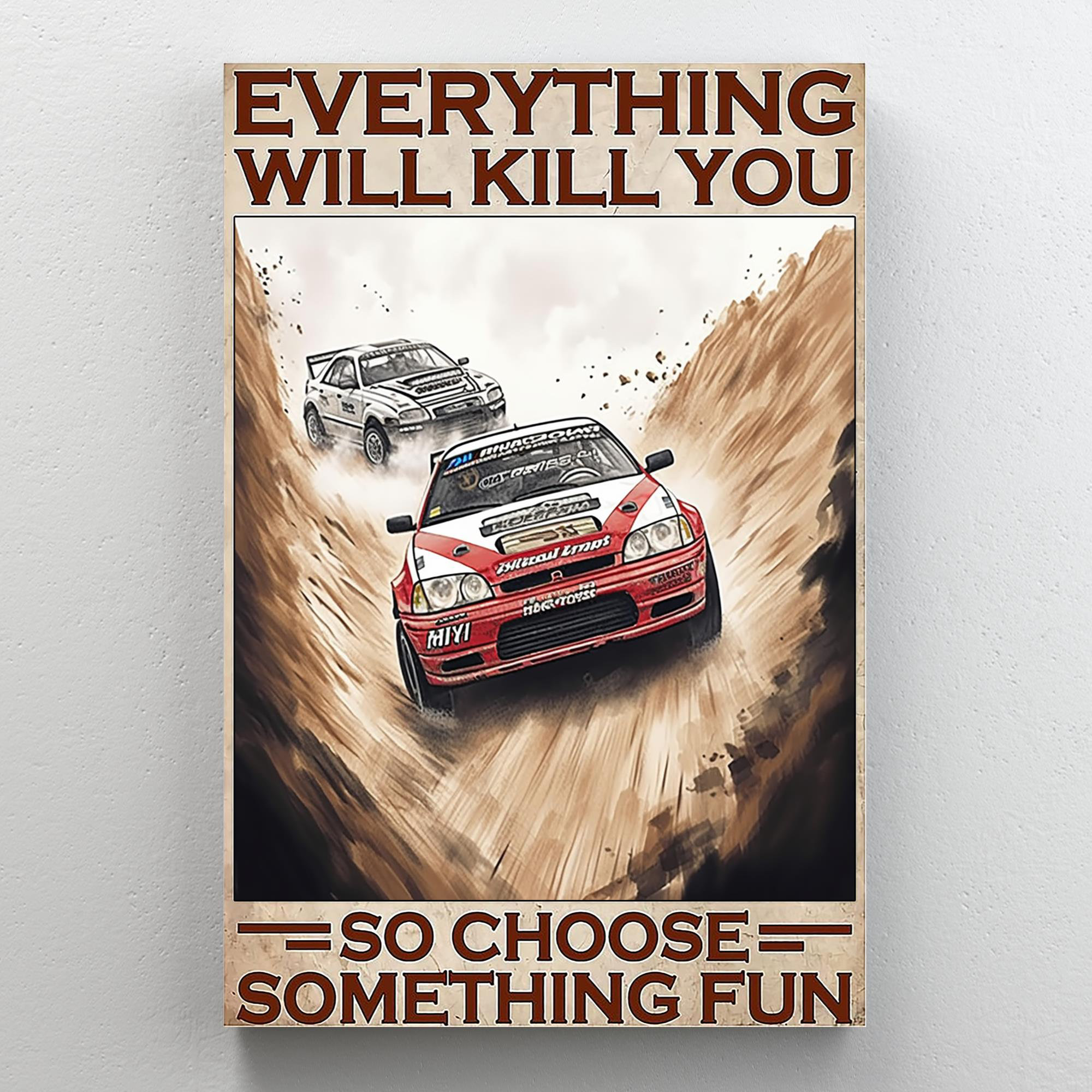 Trinx Car Racing Choose Something Fun - 1 Piece Rectangle Graphic Art ...