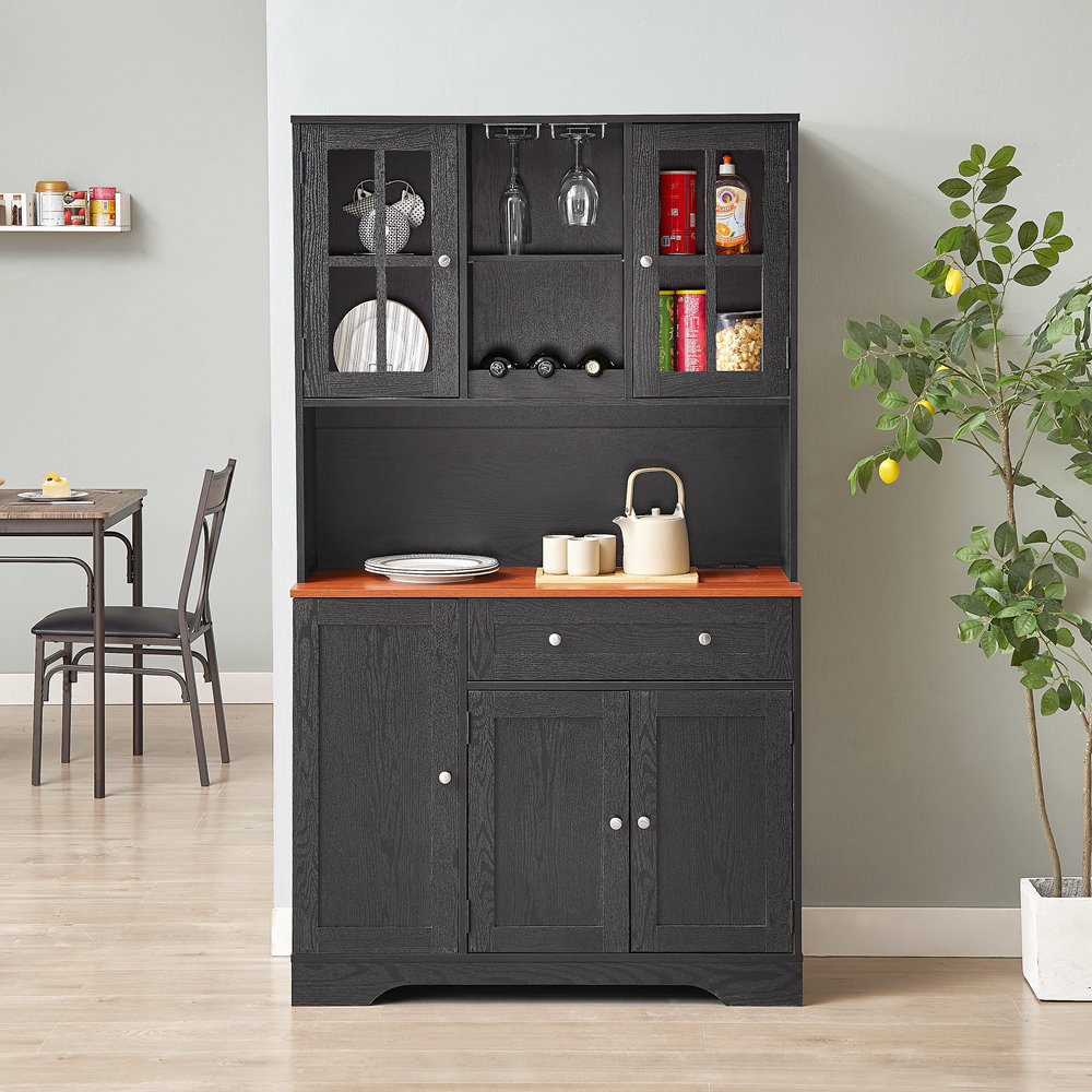 Winston Porter Kitchen Pantry Storage Cabinet, Modern Buffet Cabinet ...