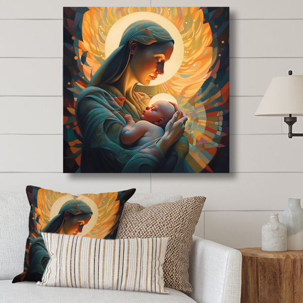Red Barrel Studio® Guardian Angel Embracing The Baby V " Guardian Angel ...