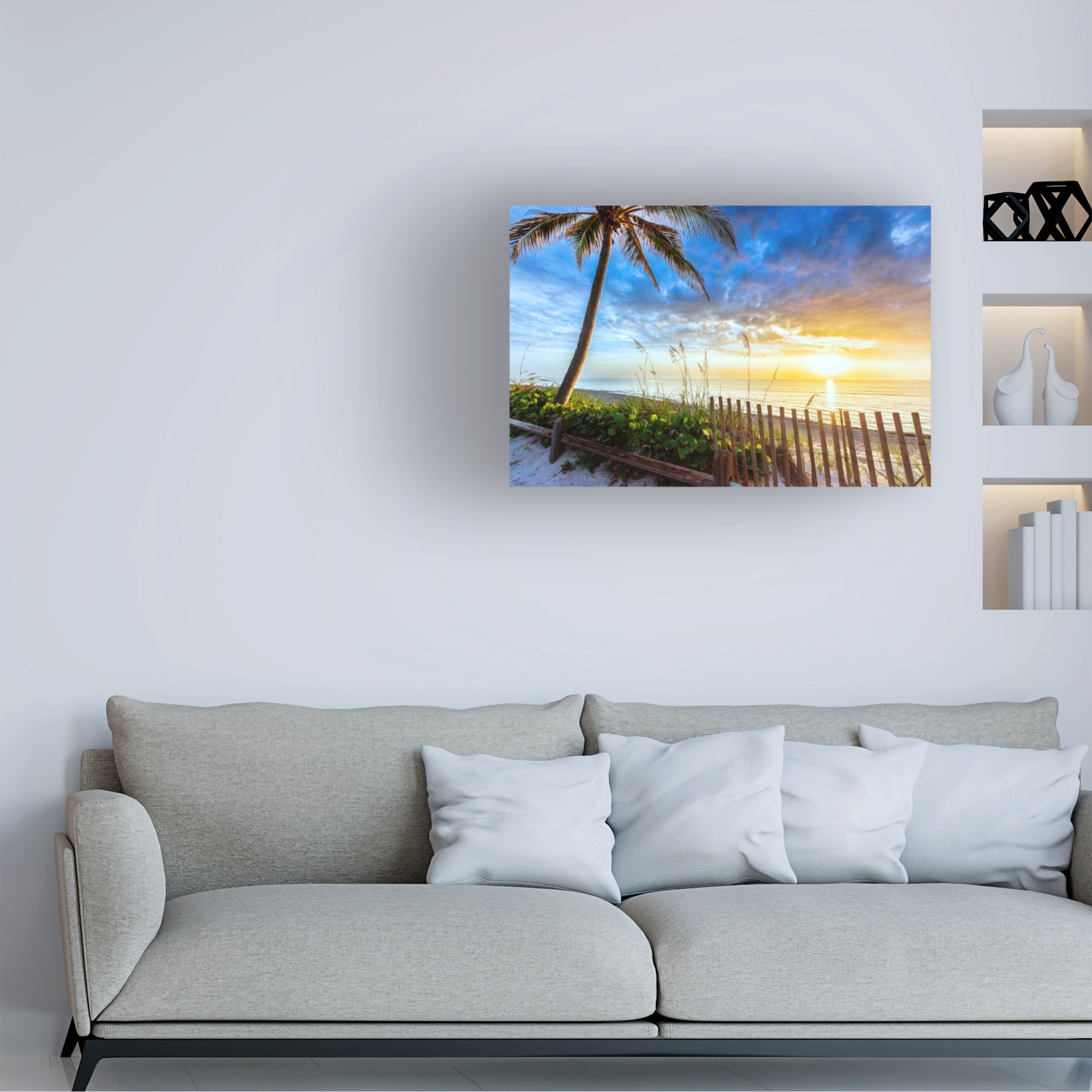 Trademark Fine Art Celebrate Life Gallery Beautiful Beach View Canvas ...