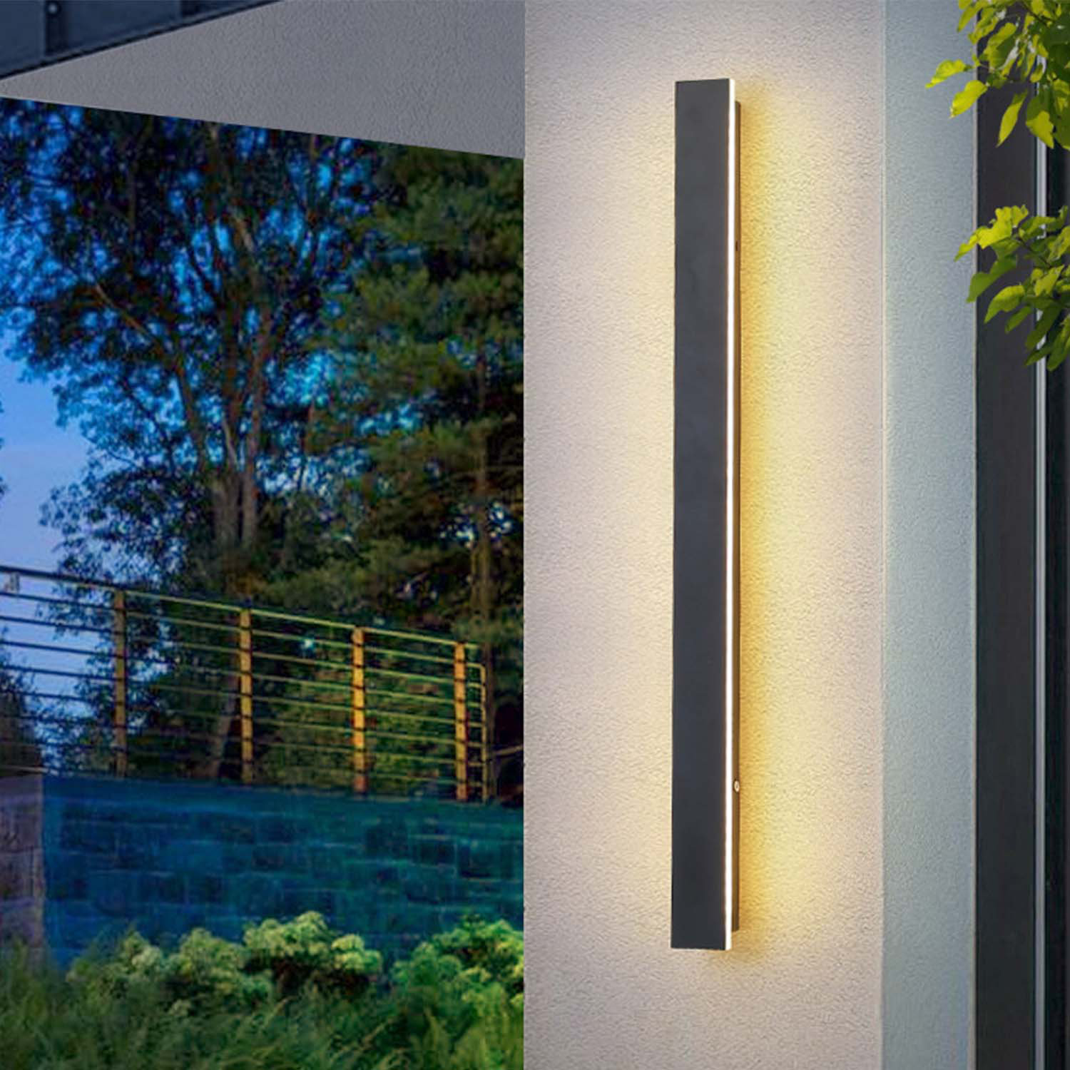 Ivy Bronx Clista Aluminum Outdoor Modern Rectangular Ip65 Anti-Rust LED ...