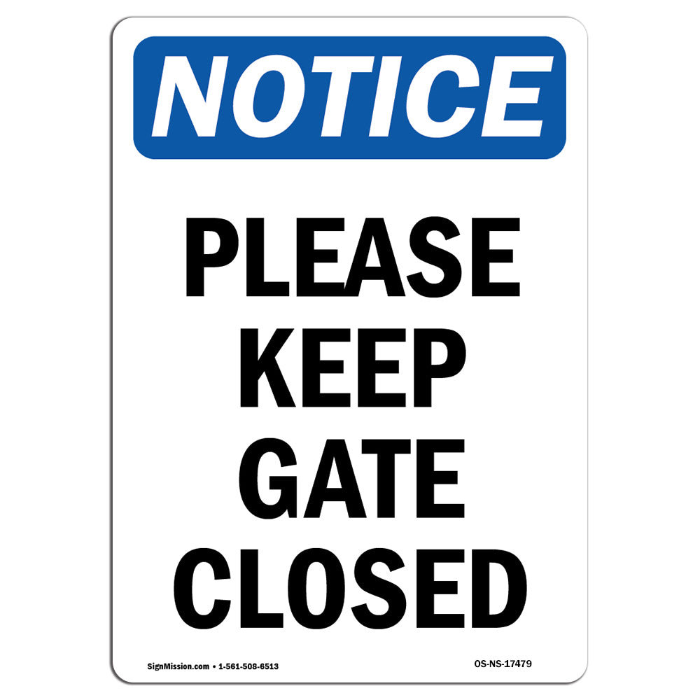 SignMission Please Keep Gate Closed Sign | Wayfair