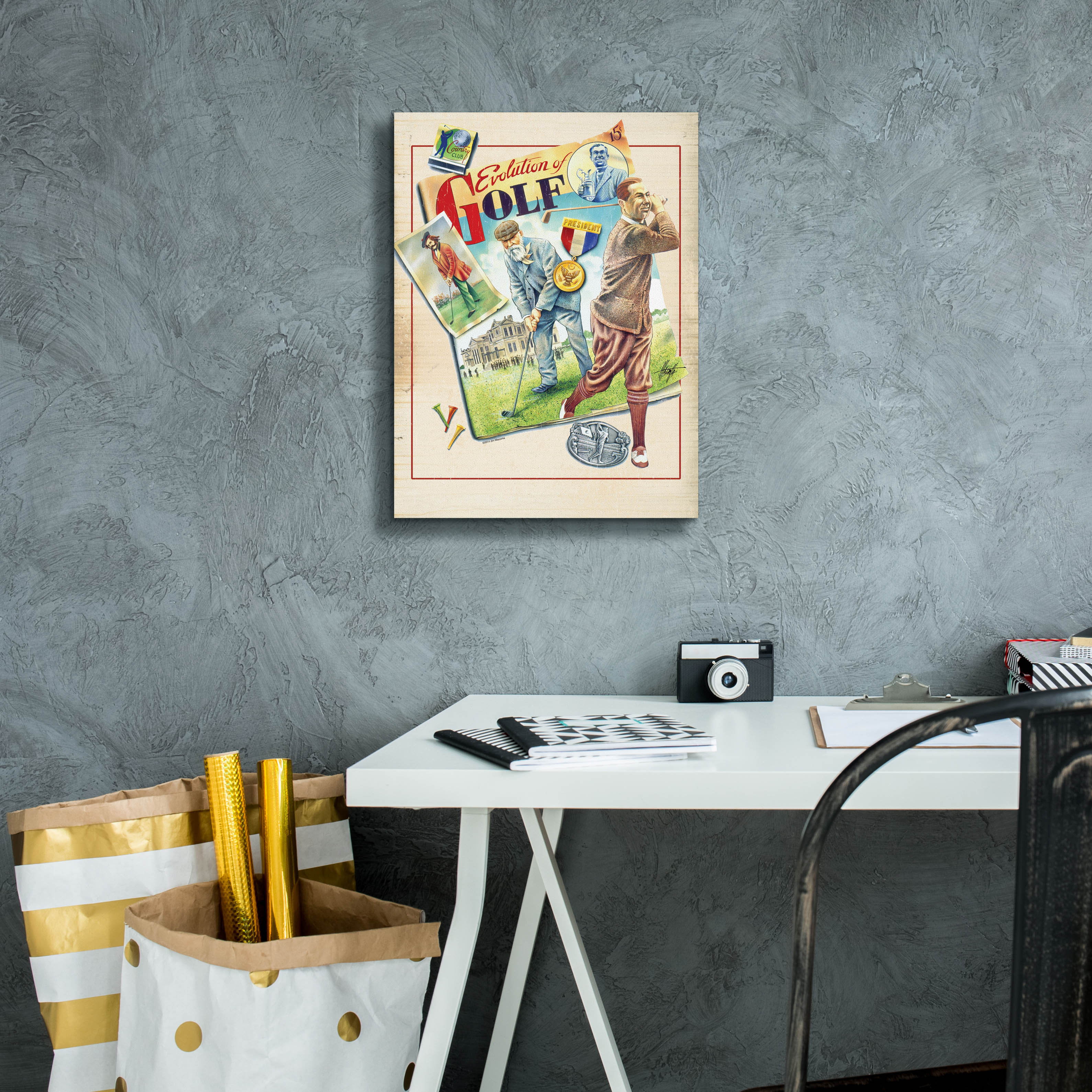 Red Barrel Studio 'Golf Evolution' by James Mazzotta Canvas Wall Art ...