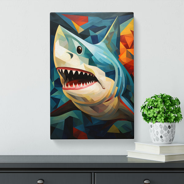 House of Hampton Shark Cubism Art | Wayfair.co.uk