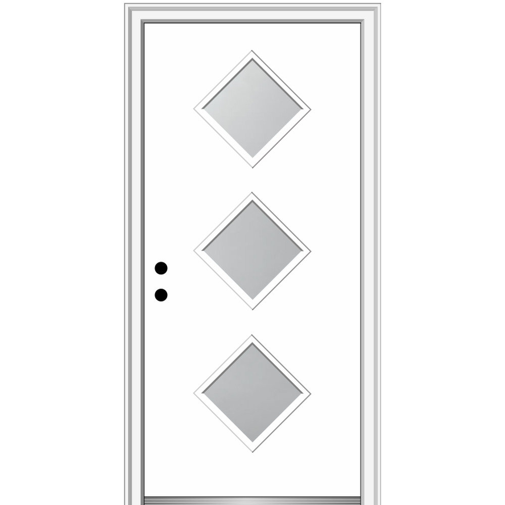 MMI DOOR Spotlight Fiberglass Prehung Front Entry Door | Wayfair