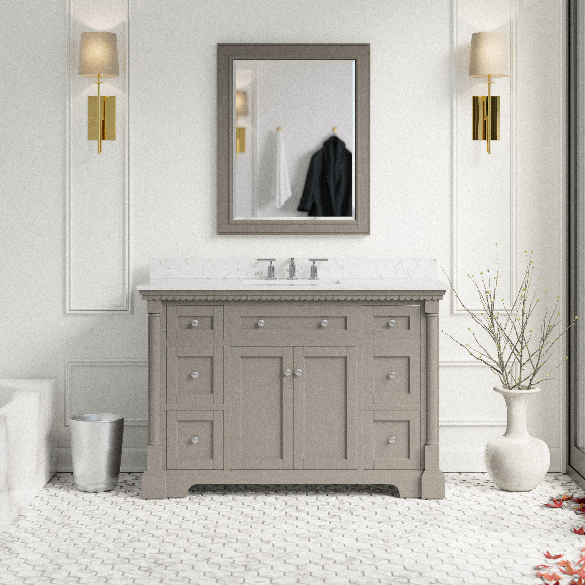 Three Posts™ Fossen 48" Single Bathroom Vanity & Reviews | Wayfair