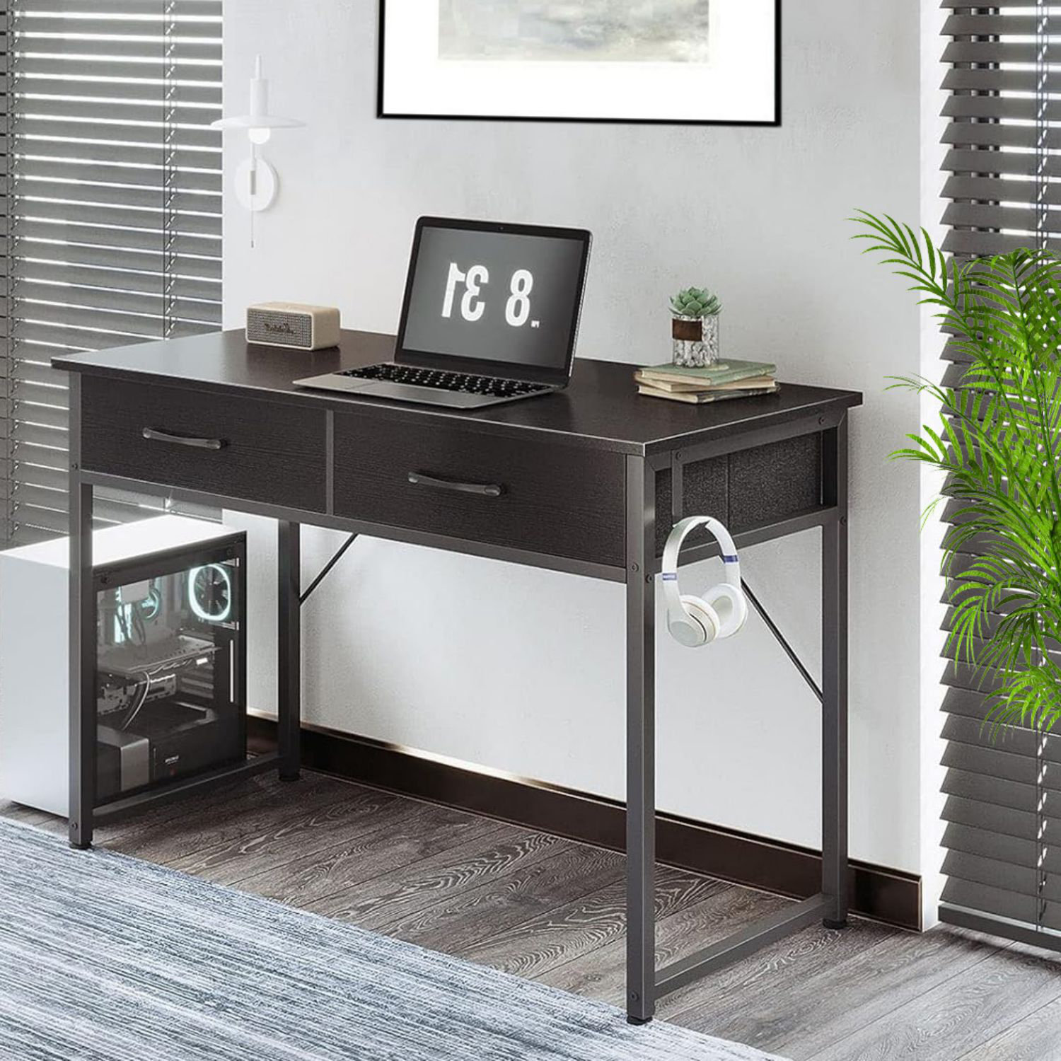 Latitude Run® Endika 39.4'' W Rectangle Computer Desk | Wayfair