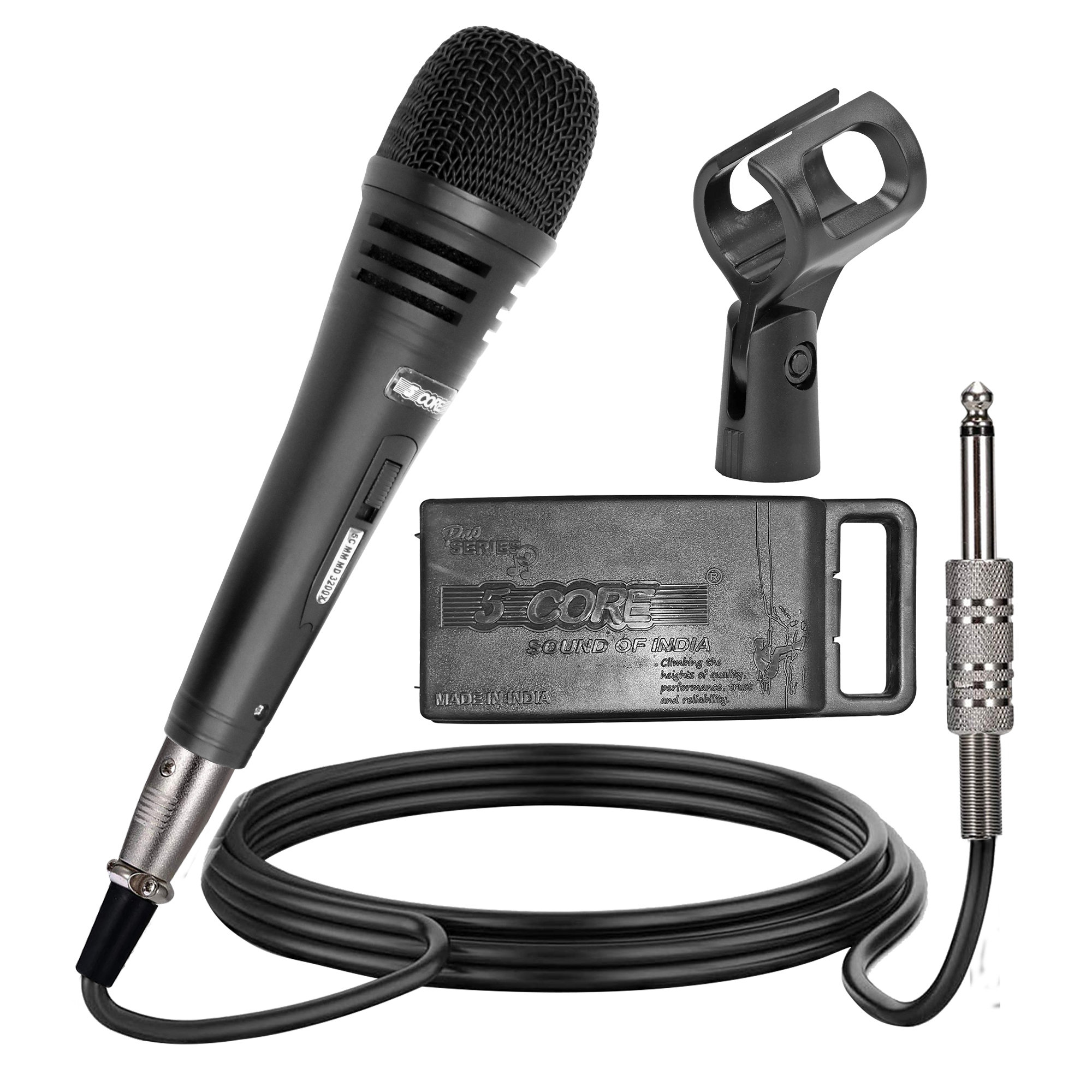5 Core Mic Karaoke Dynamic Handheld XLR Microphone Professional Vocal ...