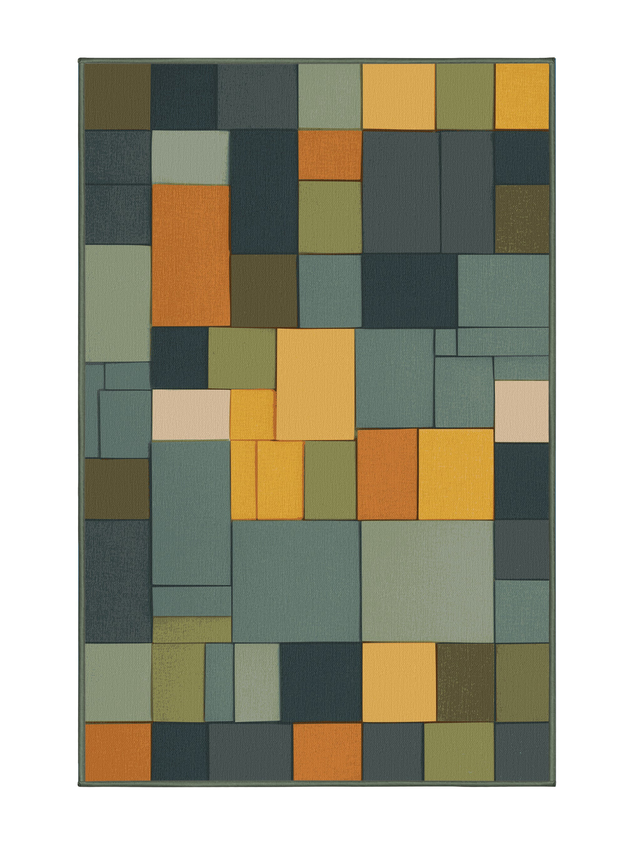 Ebern Designs Blocky Earth Palette Rug | Wayfair