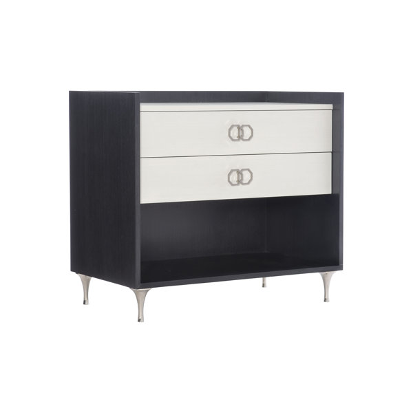 Bernhardt Silhouette 2-Drawer Nightstand in Black | Perigold