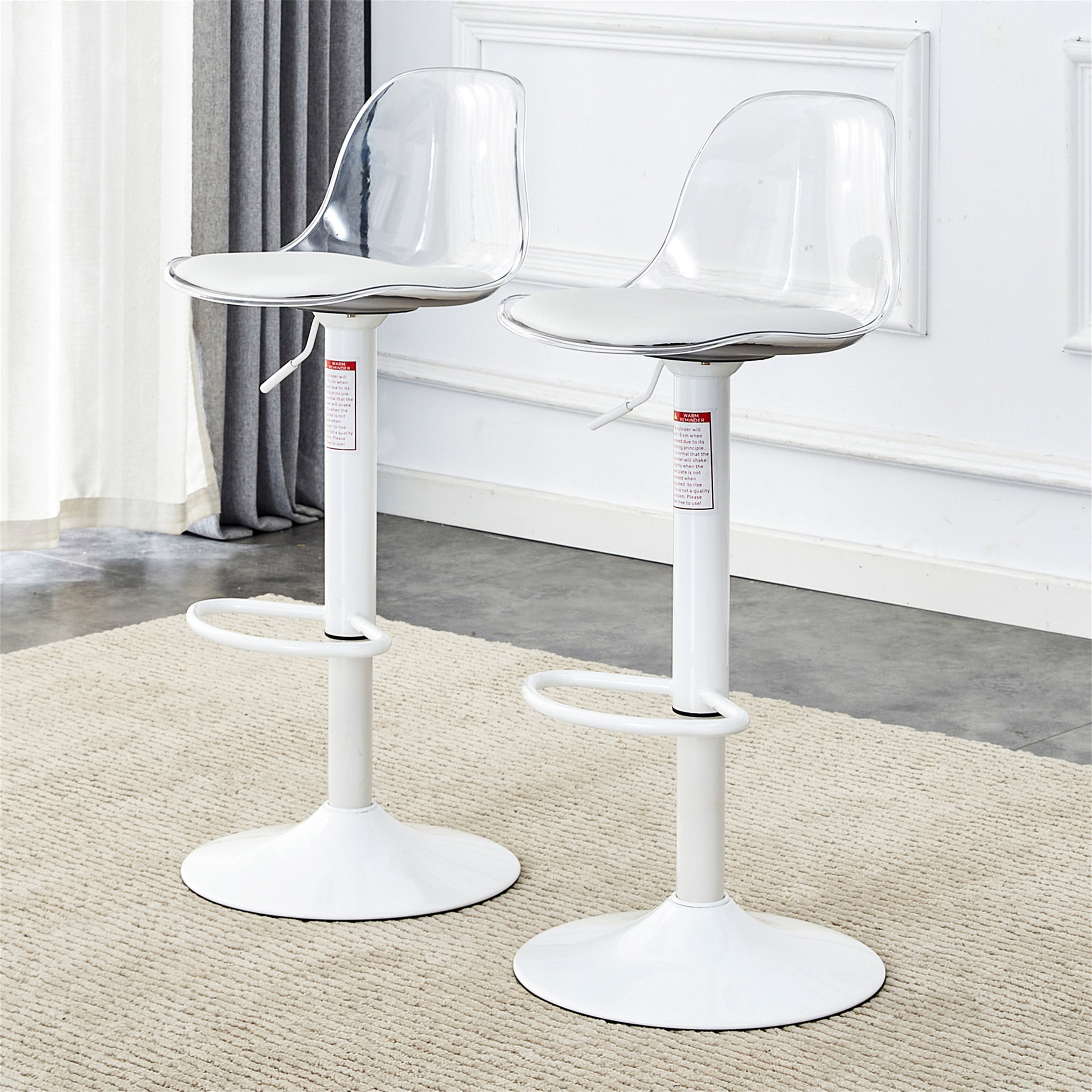 Ivy Bronx Modern Minimalist Bar Chairs And Bar Stools, Can Rotate 360 ...