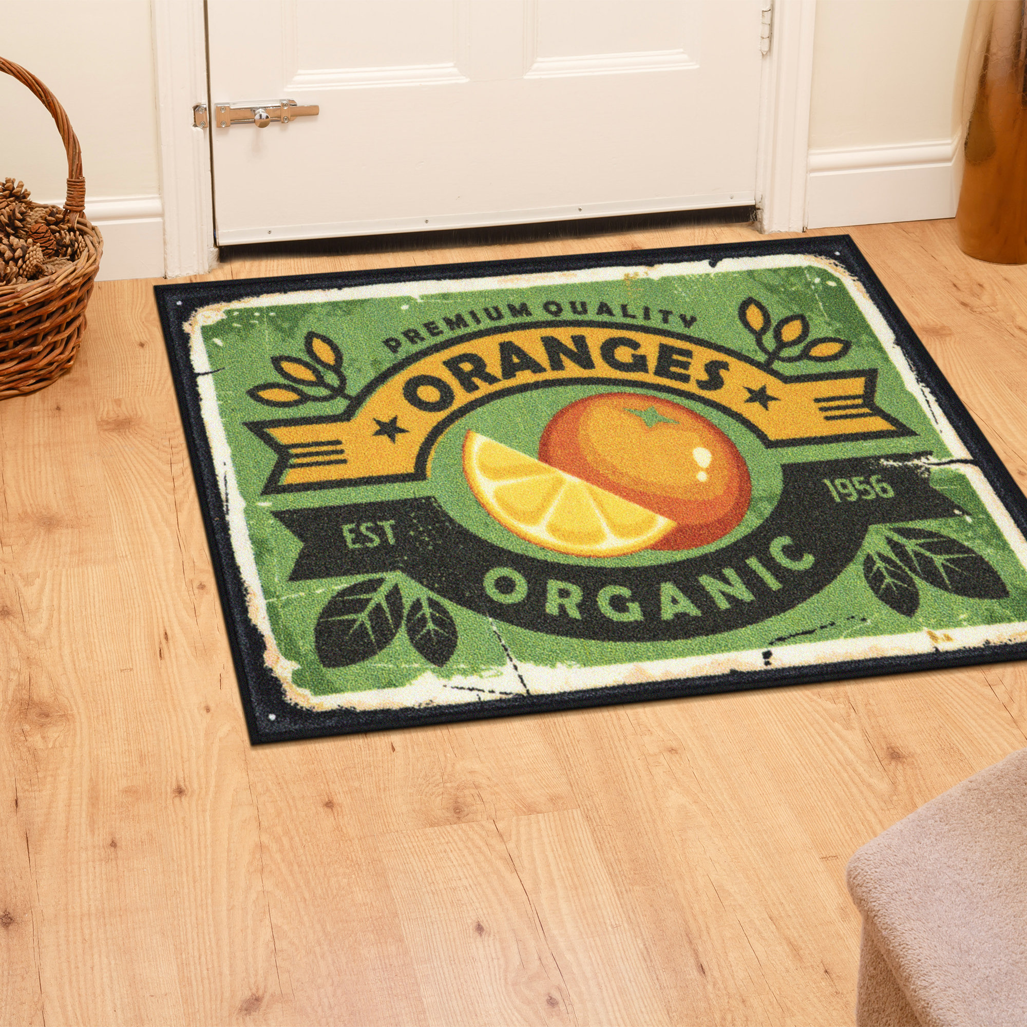 Ottomanson Machine Washable Non-Slip Rubberback Fruits Kitchen Runner ...