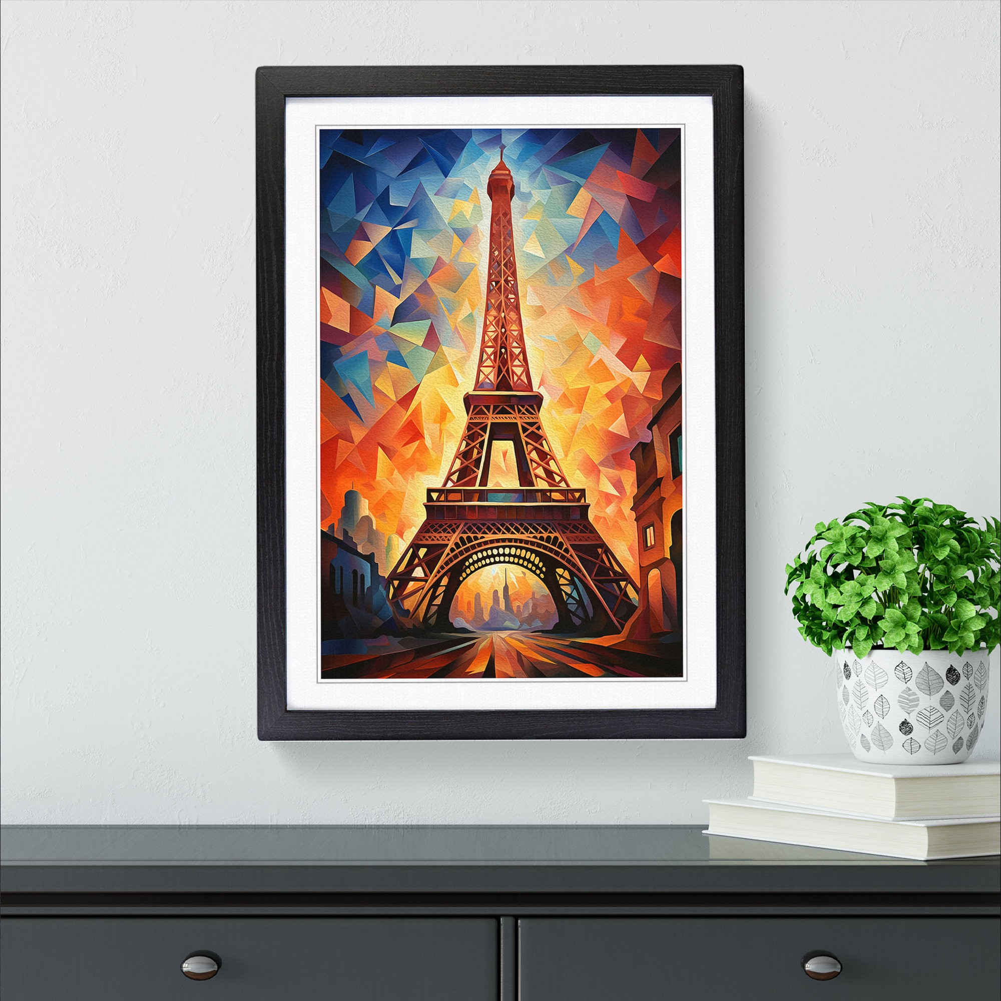 17 Stories Eiffel Tower Cubism - Print | Wayfair.co.uk