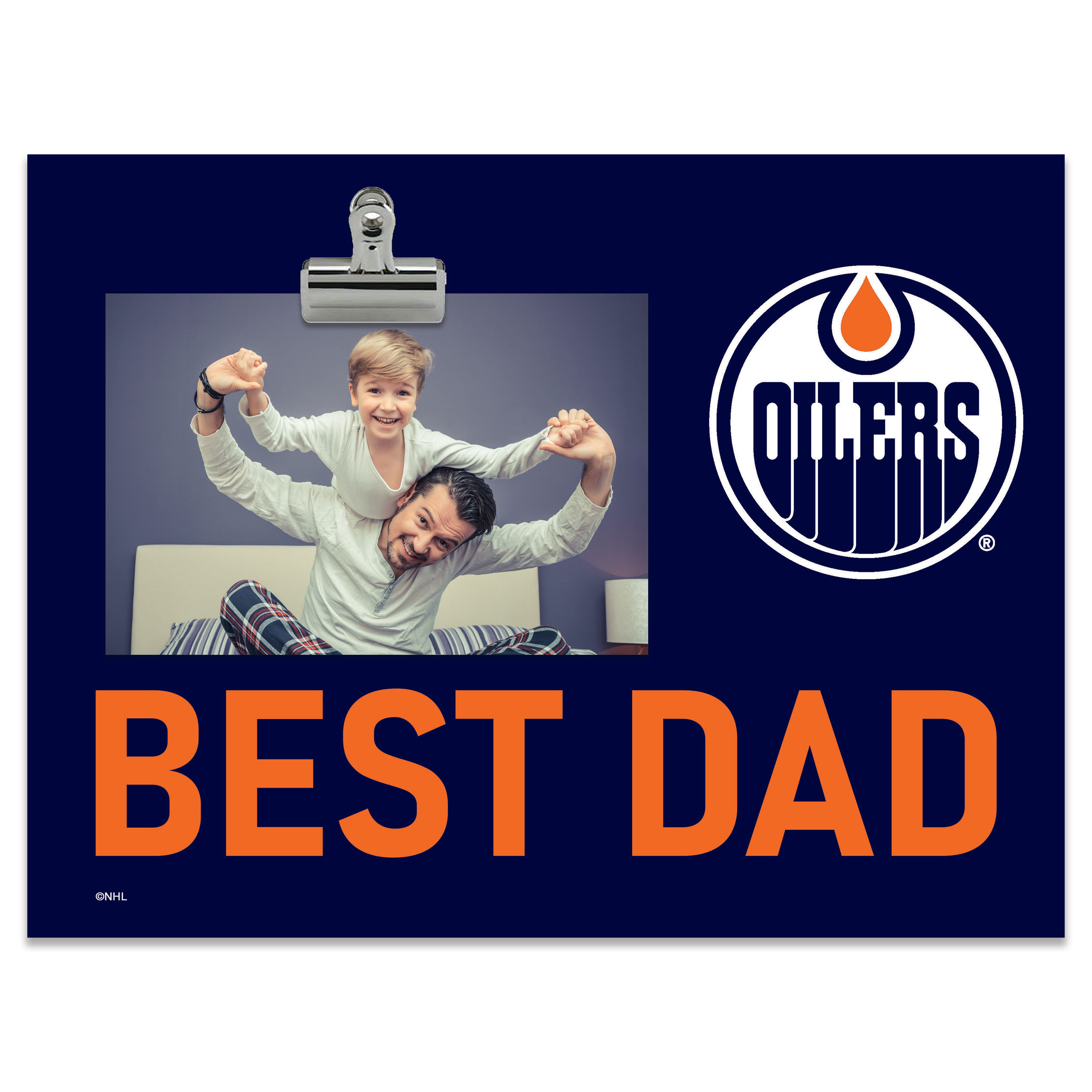 Fan Creations Oilers Bright Line - Best Dad Clip Frame - Wayfair Canada