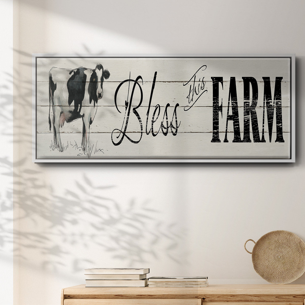 Gracie Oaks Bless This Farm - Floater Frame Print on Canvas | Wayfair