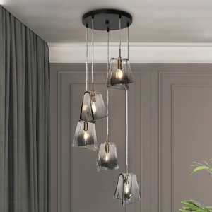 Mercer41 Elisabette 5 - Light 17" Wide Cluster Pendant | Wayfair