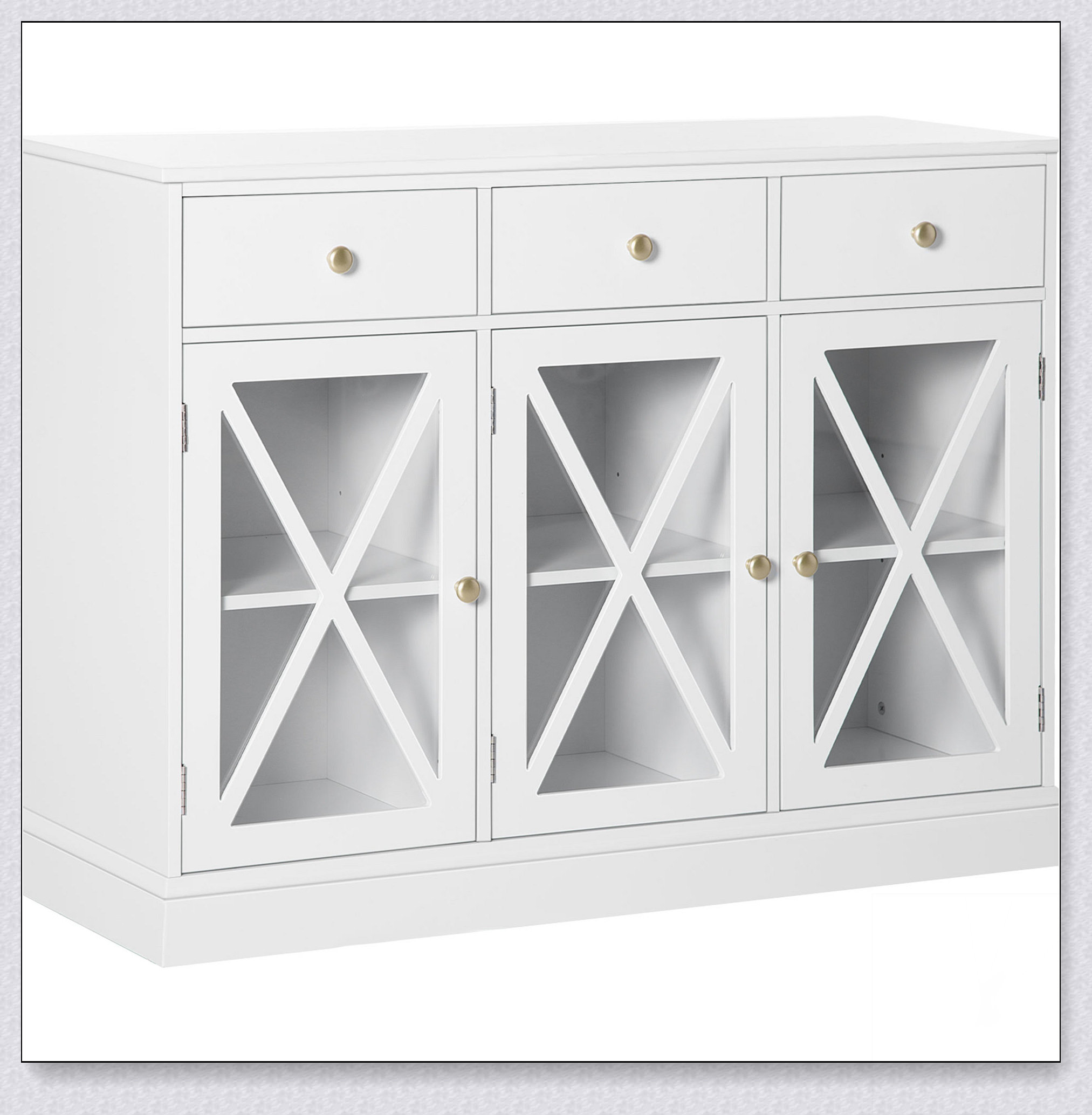 Lark Manor™ 45" Farmhouse Sideboard Buffet Cabinet, Credenza,Coffee Bar ...