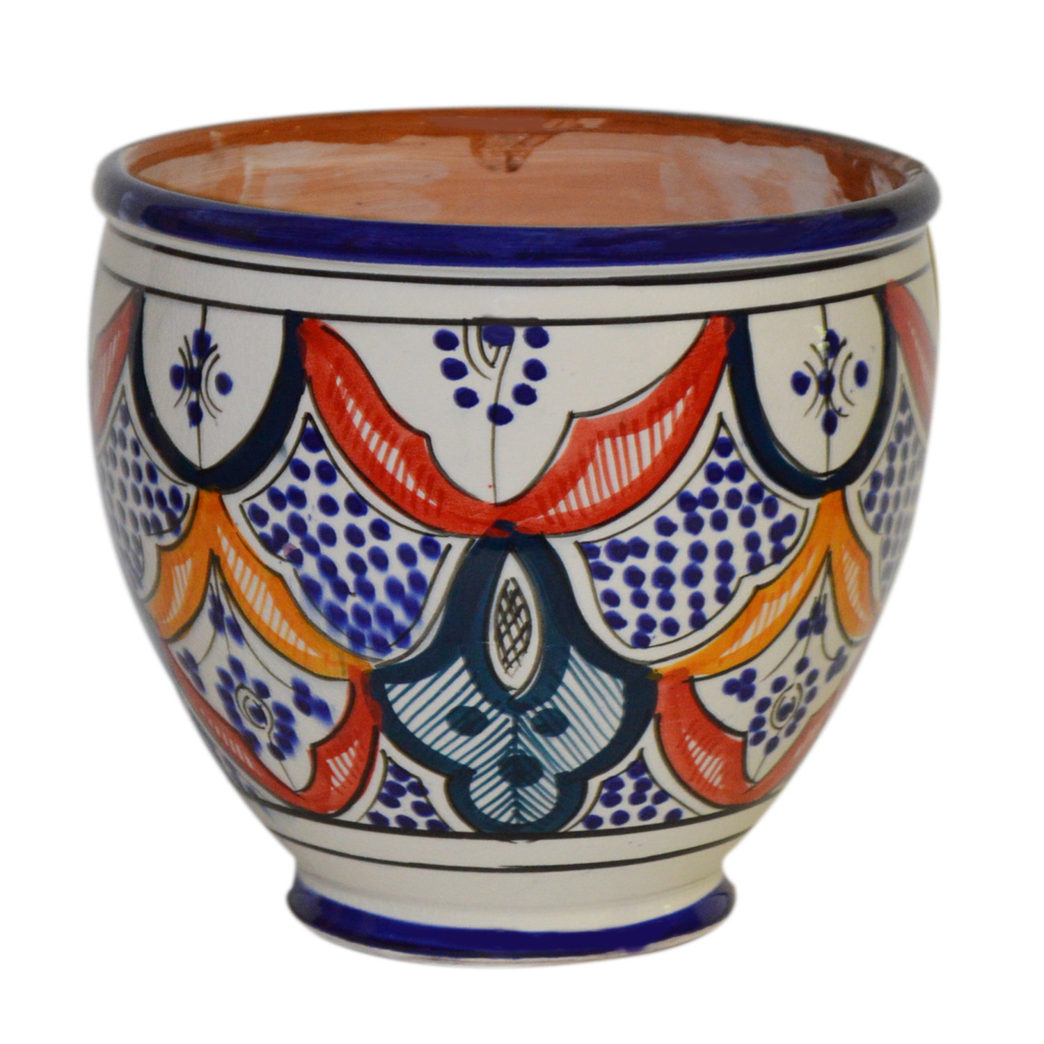 Treasures of Morocco Handmade Moroccan Flower Pot Multicolored, 8 ...