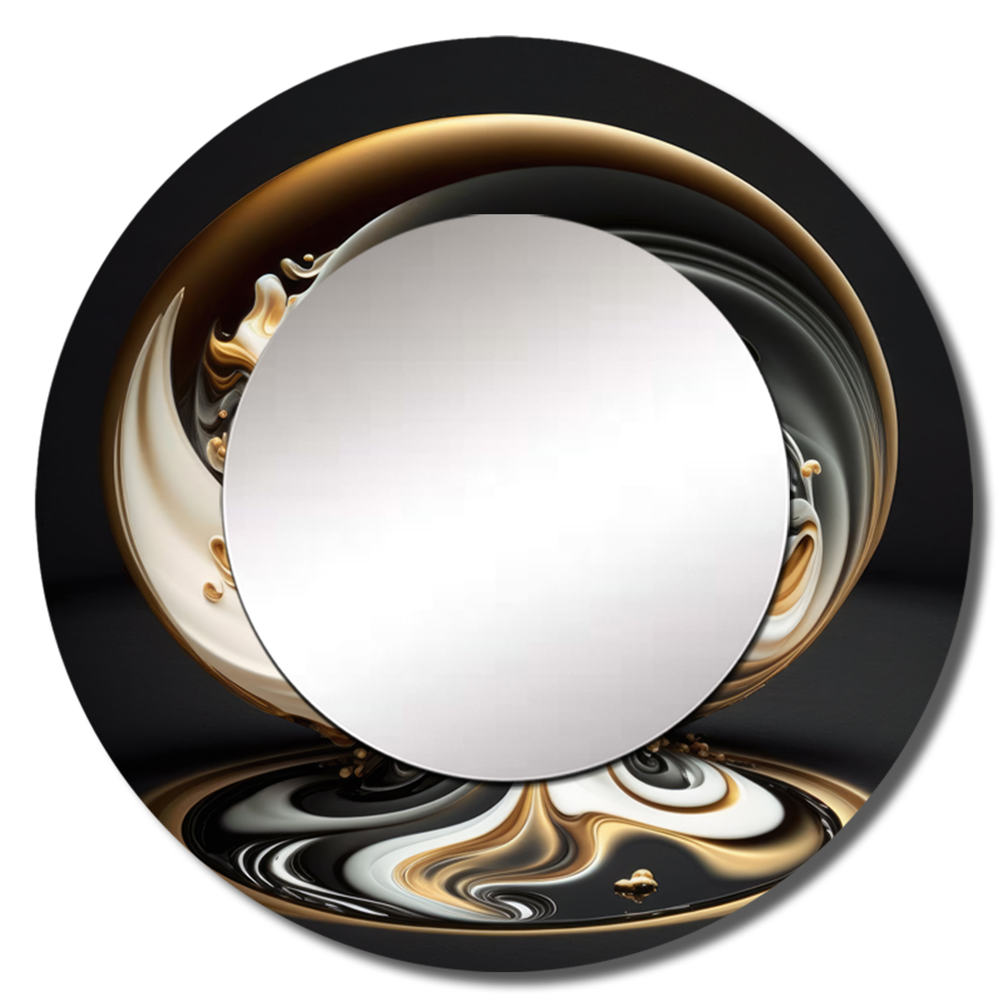 East Urban Home Philbrine Gold And Black Stained Glass Spiral V ...