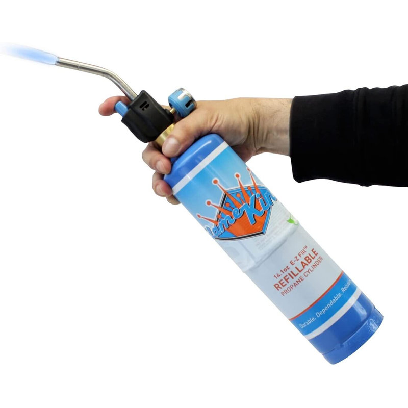 Flame King Eco-Friendly Refillable 1LB Empty Propane Cylinder Tank with ...