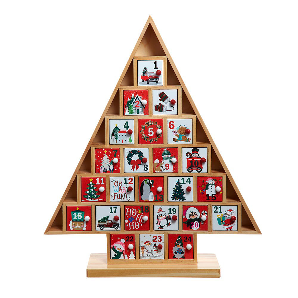 Kurt Adler 15-Inch Wooden Tree Advent Calendar | Wayfair