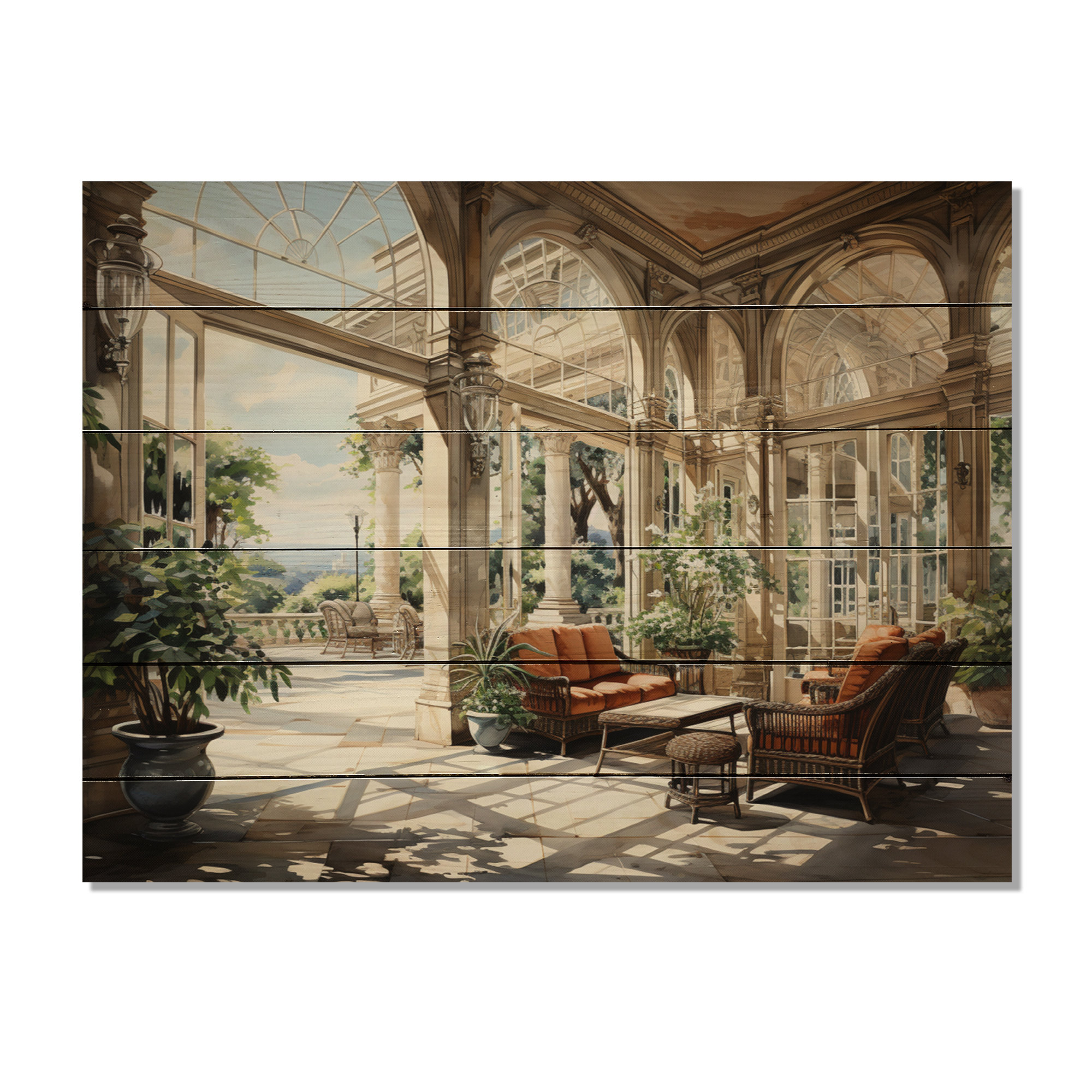 Red Barrel Studio Leathan Country Clubs Elegant Retreat I On Wood Print ...