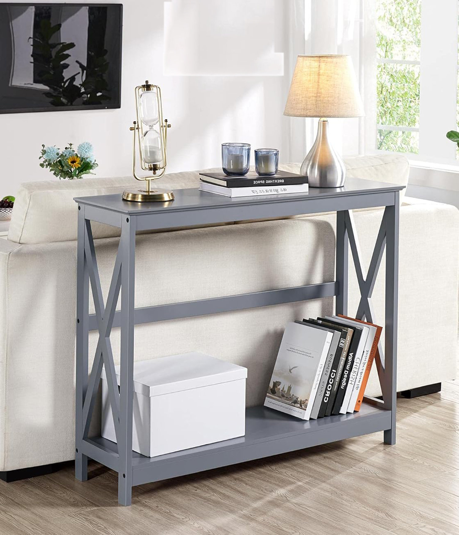 Breakwater Bay 2 Tier Entryway Table Bookshelf Console Table | Wayfair