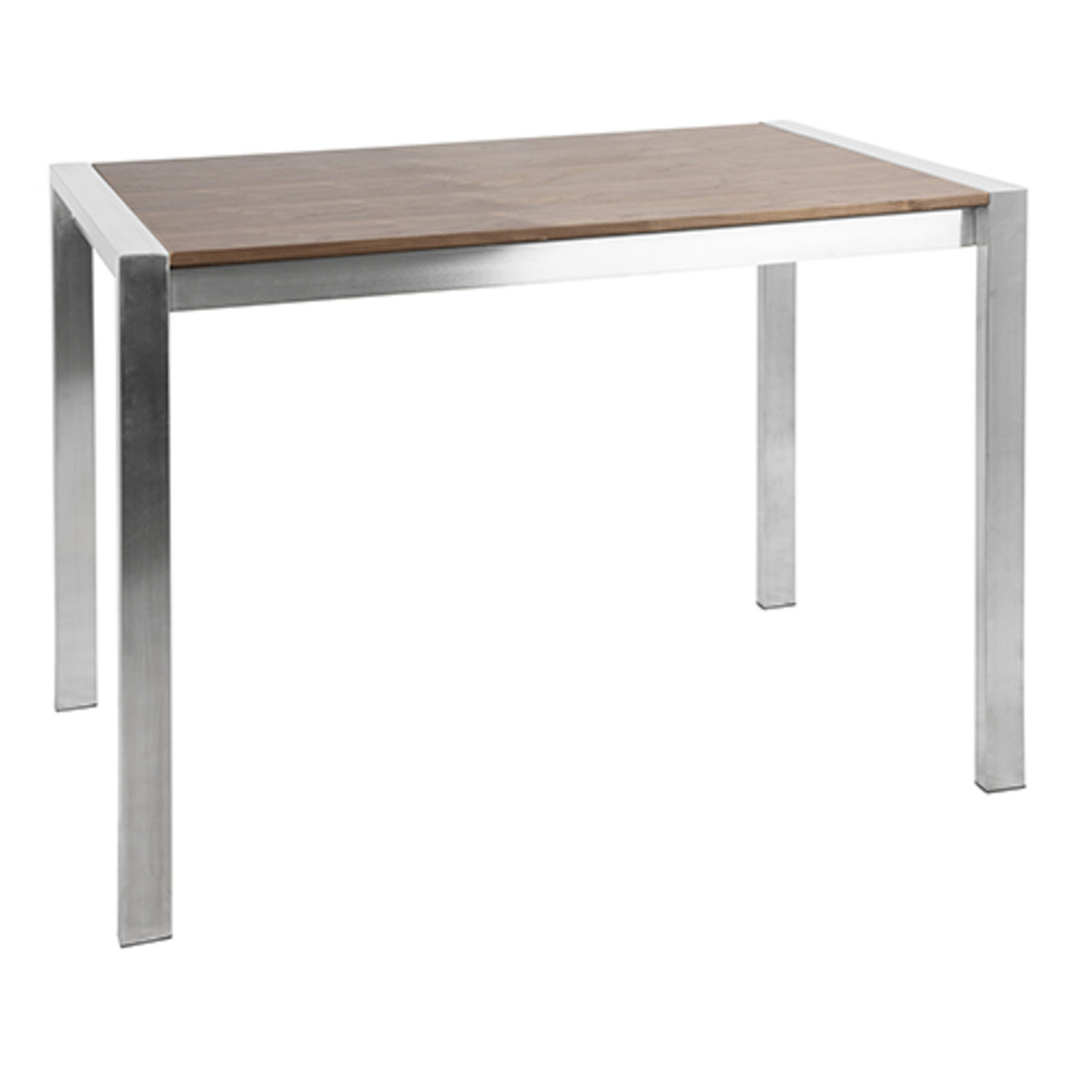 Wrought Studio™ Fuji Contemporary Counter Table In Brushed Stainless ...