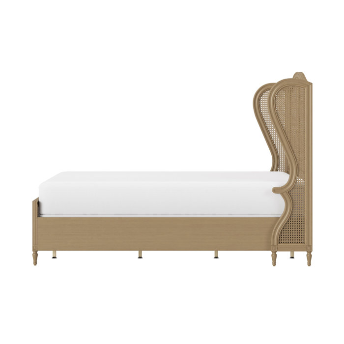 Birch Lane™ Gia Cane Wingback Bed & Reviews | Wayfair