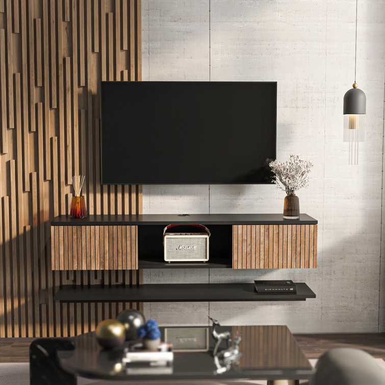 Metro Lane Charlay Floating TV Stand for TVs up to 60" & Reviews ...