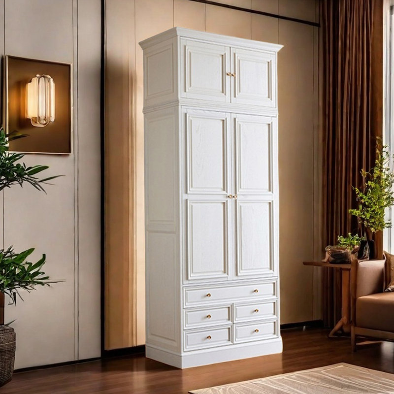 Parttlion French style modern simple wardrobe | Wayfair