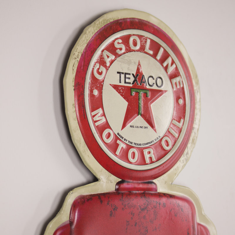 Crystal Art Gallery Texaco Gas Pump Embossed Metal Sign Wall Decor ...