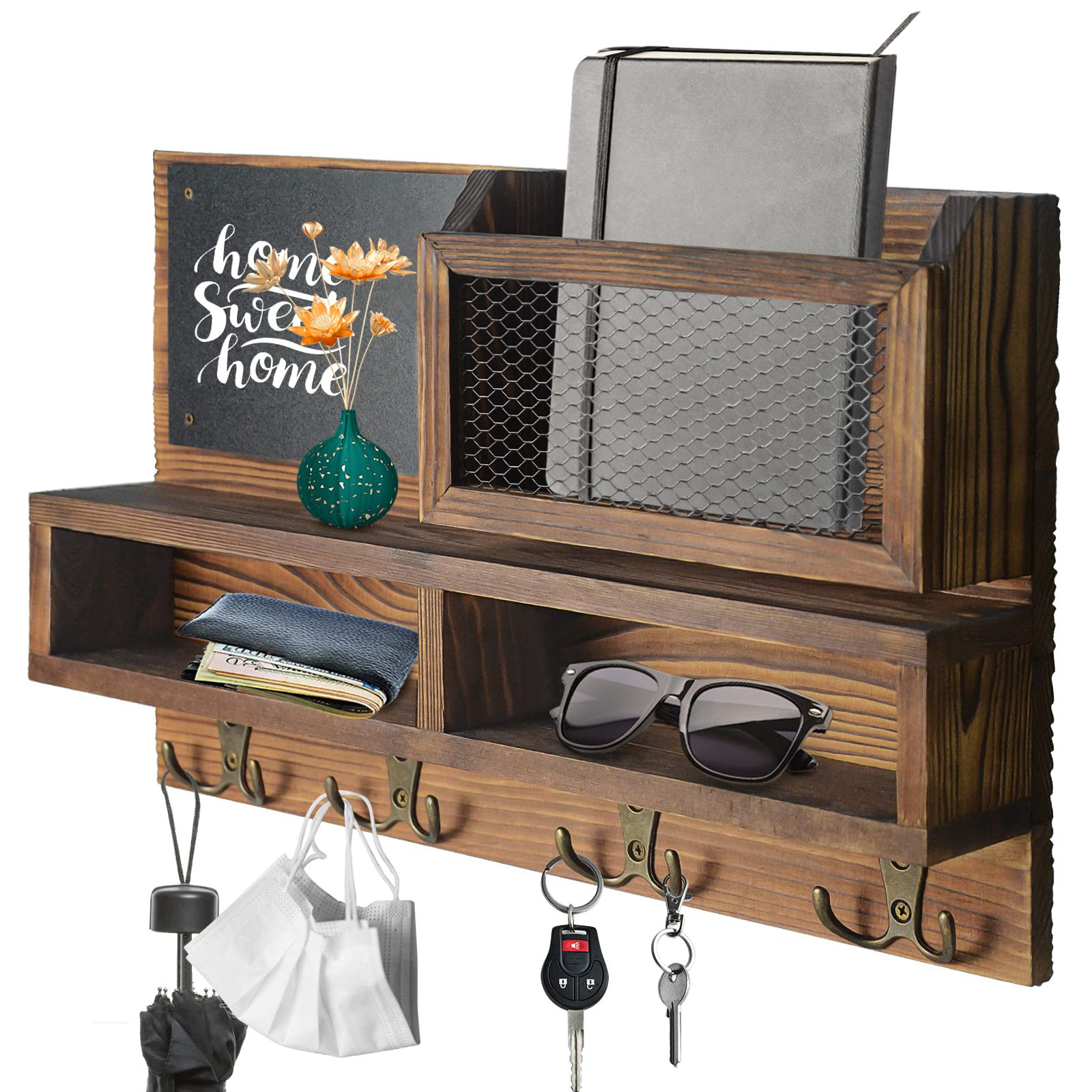 Bassetts Solid Wood Wall Organizer | Wayfair