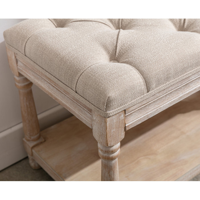 Ophelia & Co. Eirwyn Linen Upholstered Storage Bench & Reviews | Wayfair