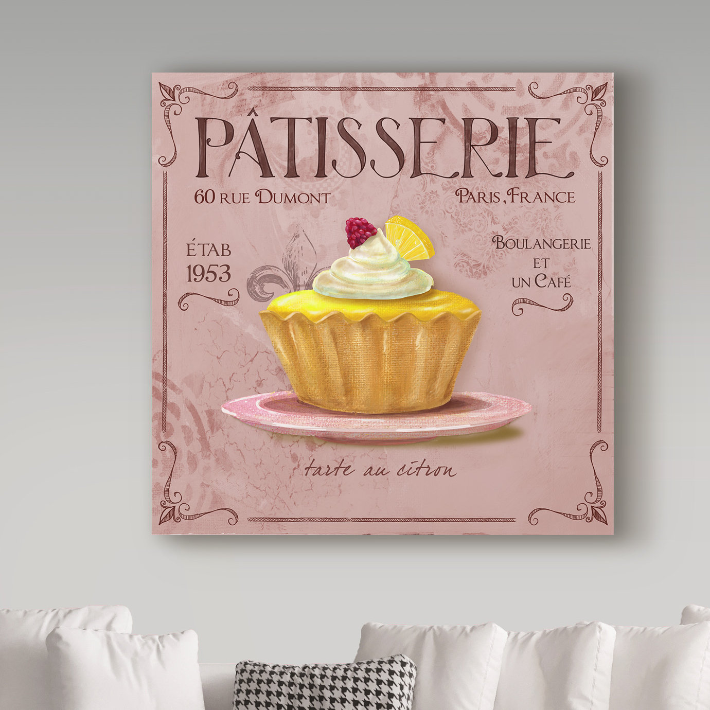 Trademark Fine Art 'Lemon Tart' Vintage Advertisement on Wrapped Canvas ...