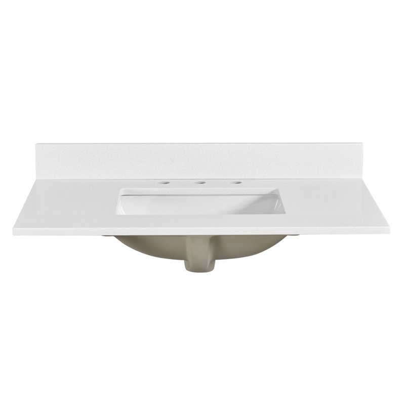 Enyibath 36 Inch Quartz Stone Bathroom Vanity Top And Single Sink | Wayfair