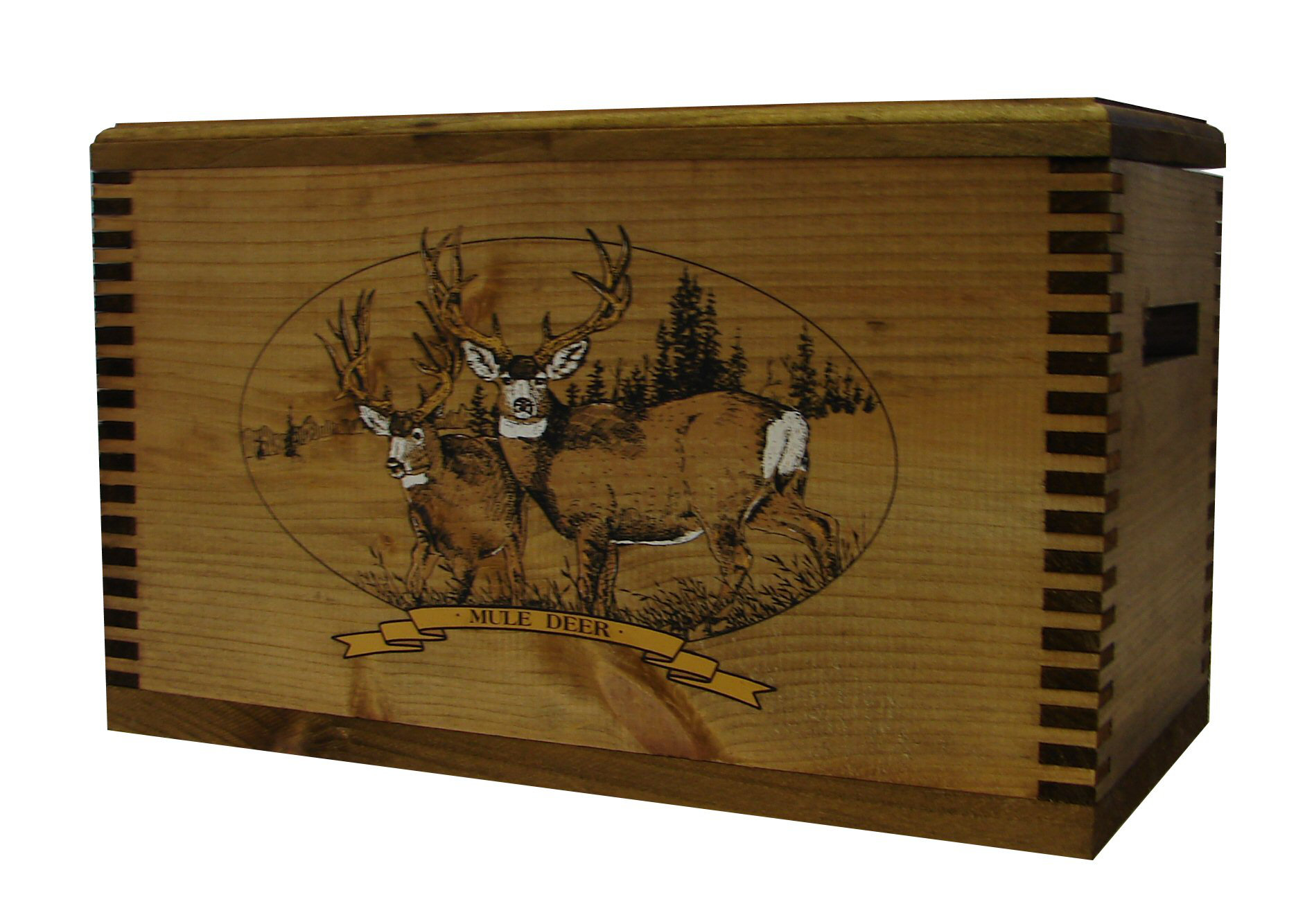 Evans Sports Wooden Accessory Box With Wildlife Series Mule Deer Print ...