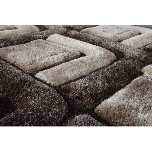 Latitude Run® Corey-Leigh Geometric Brown/Tan Area Rug | Wayfair