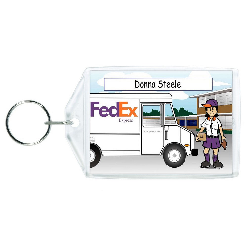 Printed Perfection Personalized Fedex Driver Female Acrylic Key Chain ...