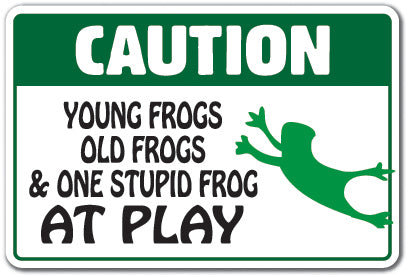 SignMission Caution Young Frogs Sign | Wayfair